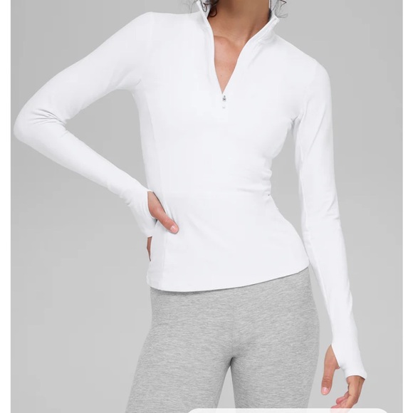 ALO Yoga | Tops | Alo Yoga Alosoft Half Zip Rapid Pullover Black ...
